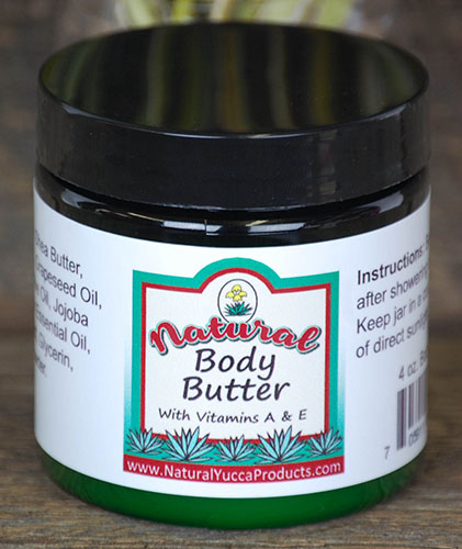 Natural Body Butter - High in Vitamin A and E - Natural Yucca Products